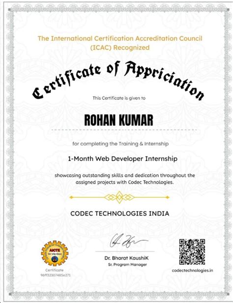 Rohan Kumar On Linkedin Completed Internship