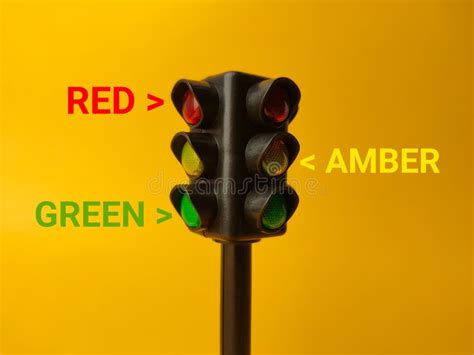 Traffic Light With Text Red Amber Green Stock Image Image Of Stop Ready 319522887