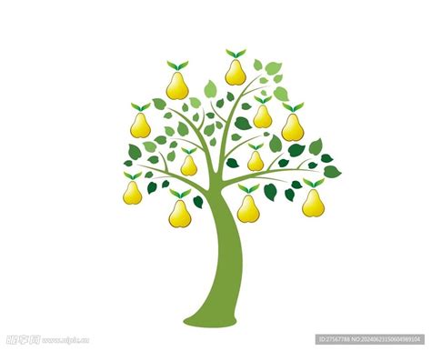 手绘梨树设计图包装设计广告设计设计图库昵图网
