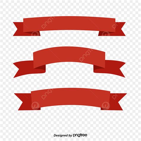 赤いリボンのバナー素材イラスト画像とpngフリー素材透過の無料ダウンロード Pngtree