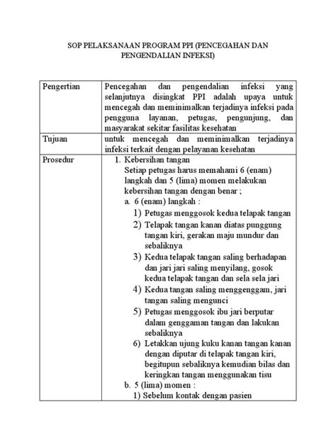 Sop Pelaksanaan Program Ppi Pdf