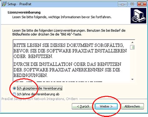 Programm Setup