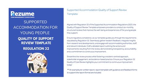 Quality Of Care Review Supported Accommodation Rezume Care Management