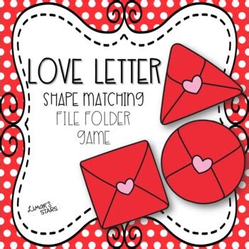 Valentine S Day File Folder Game Shapes Matching By Limars Stars