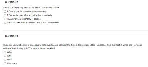 Solved Which Of The Following Statements About RCA Is NOT Chegg Com