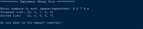 How To Implement Merge Sort In Python Sourcecodester