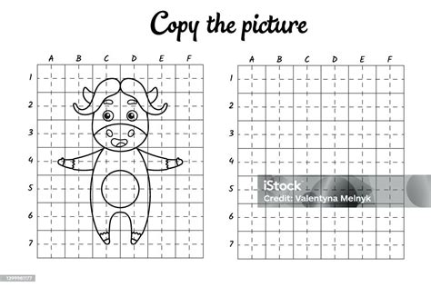 Copiez Limage Dessinez Par Grille Pages De Livres À Colorier Pour Les