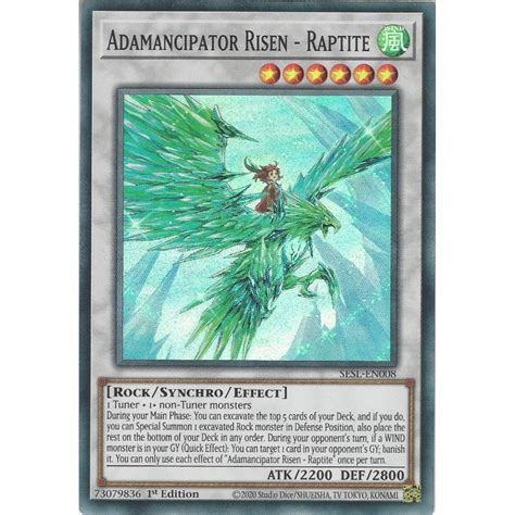 Yu Gi Oh Trading Card Game Sesl En008 Adamancipator Risen Raptite