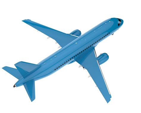 Airplane Isolated On Transparent Background 3d Rendering