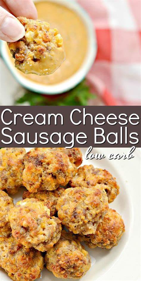 Low Carb Cream Cheese Sausage Balls Cream Cheese Sausage Balls Low