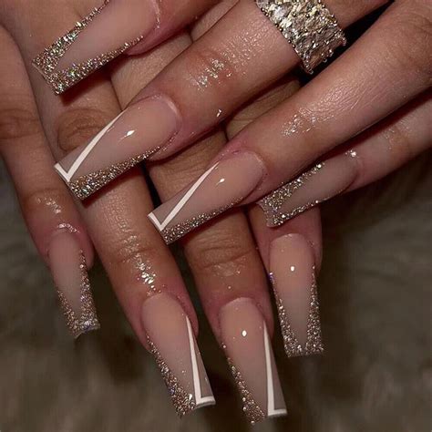 All White Coffin Nails