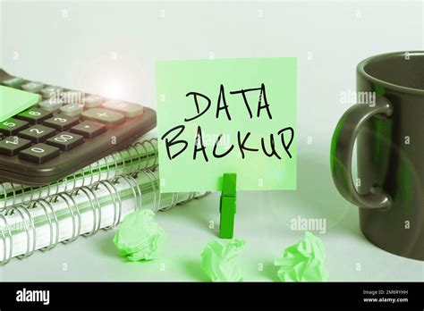 Sign Displaying Data Backup Conceptual Photo Copy Of Important Data That Is Stored On An