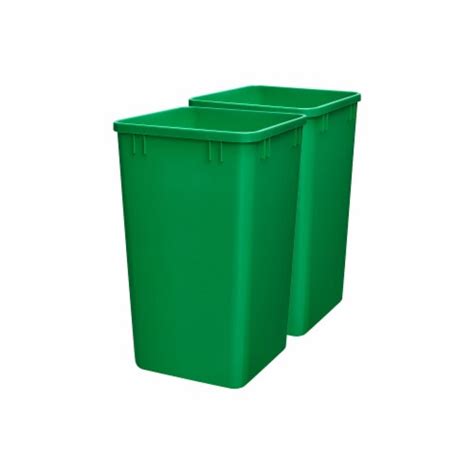 Rev A Shelf Polymer Replacement 27 Qt Trash Bin Green 2 Pack RV 1024 19 2 1 Piece Ralphs