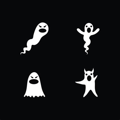 Ghost Icons Vector Illustration Vector Art At Vecteezy