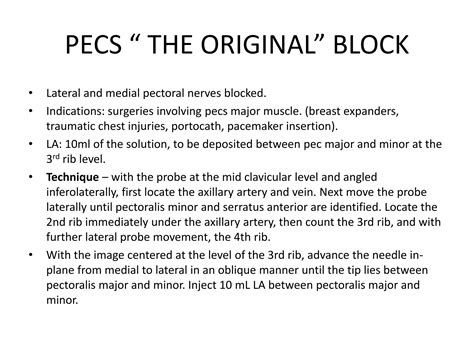 Pec I And Pecs Ii Serratus Anterior Block Pptx