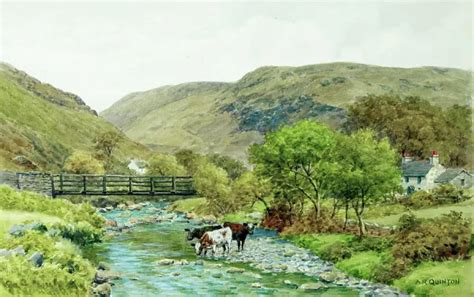 Rural Scene Isle Of Man Painted By Landscape Artist Alfred