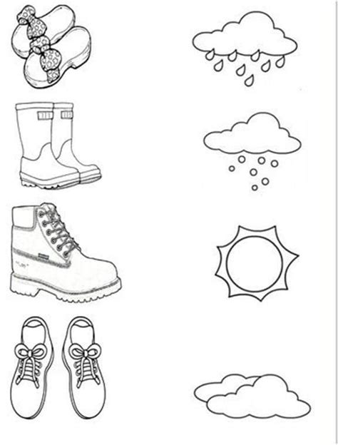 Clothes And Weather Printable Preschool Match Activity Artofit