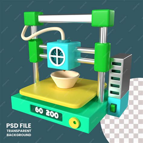 Premium Psd Fdm Mini 3d Printer 3d Illustration Icon