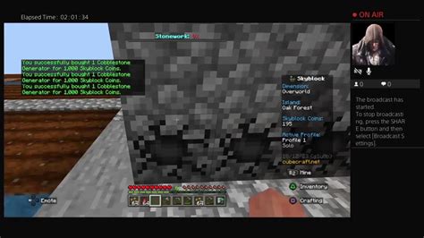 Minecraft Cubecraft Skyblock Stream Youtube