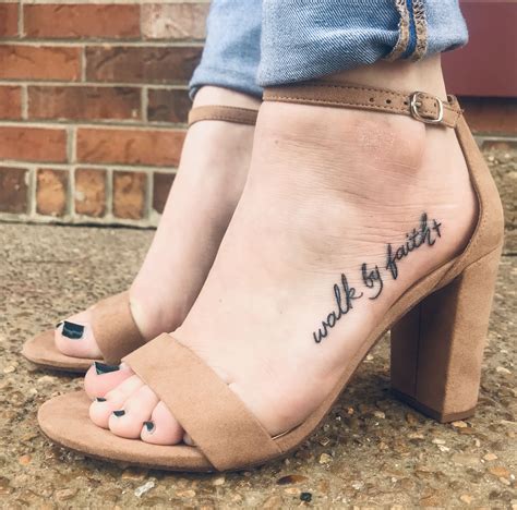 Faith Tattoo On Foot