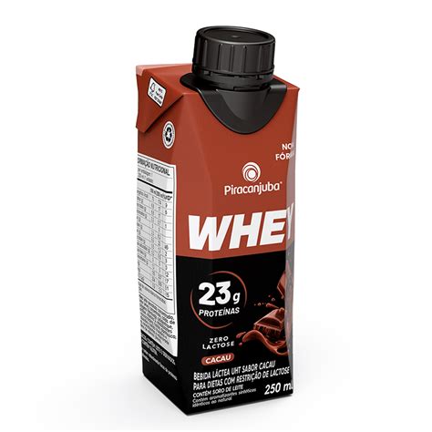 Bebida Láctea Piracanjuba Whey Zero Lactose Sabor Cacau 250ml