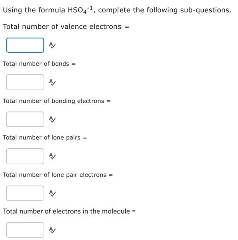 Solved Using The Formula HSO41 Complete The Following Chegg