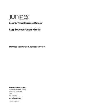 Fillable Online Juniper Log Sources User Guide Previously Managing Juniper Networks
