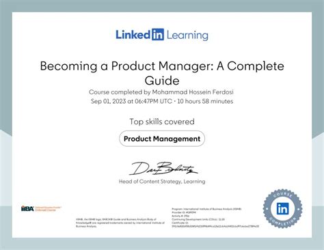 Mohammad Hossein Ferdosi On Linkedin Certificate Of Completion