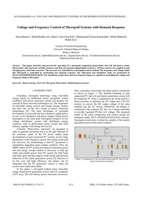 Pdf Voltage And Frequency Control Of Microgrid Systems With Demand Response