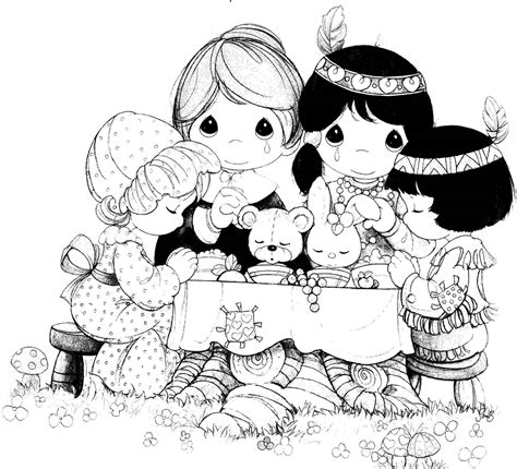 Preciosos Momentos Día de gracias para colorear 4 Dibujo