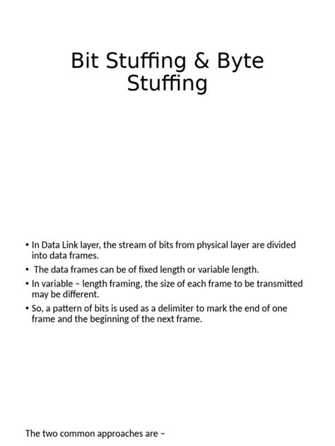 1character Stuffing Bit Stufffing Pdf String Computer Science Encodings