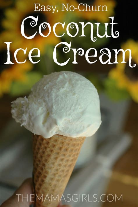 Easy No Churn Coconut Ice Cream Themamasgirls