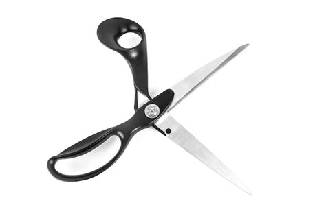Premium Photo Tailors Scissors With A Black Handle Isolated On A White Background