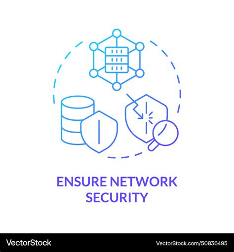 Network Security Blue Gradient Concept Icon Vector Image