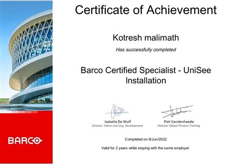 Kotreshms Malimath On Linkedin Successfully Ive Completed The Barco Unisee Installation