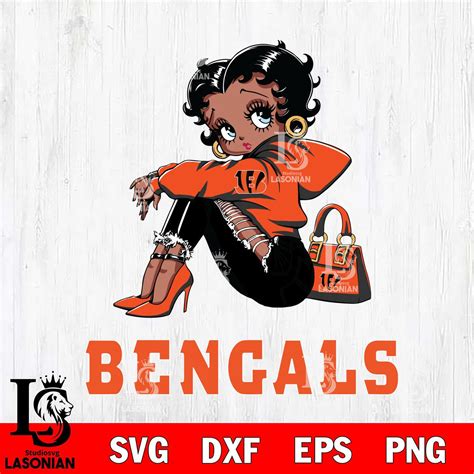 Cincinnati Bengals Betty Boop Black Fan Girl Lasoniansvg