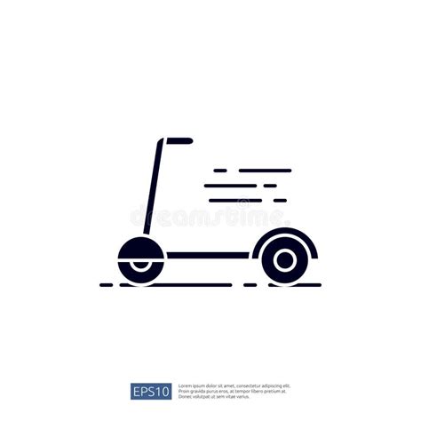 A Minimalist Illustration Of A Scooter In Motion Depicting Speed And