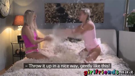 Lesbian Pillow Fighting