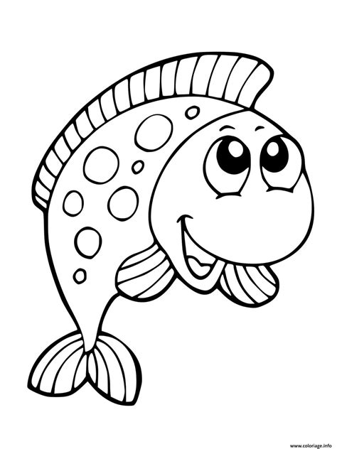 Coloriage Poisson Facile 3 Dessin Poisson à imprimer
