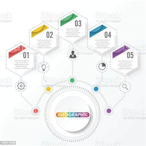 3d 종이 레이블 통합 된 원형 벡터 Infographic 템플릿 비즈니스 개념 옵션입니다 콘텐츠 다이어그램 순서도 단계 부품