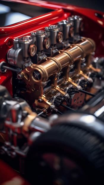 Premium Photo Selective Focus Engine Block On A Repair Stand With