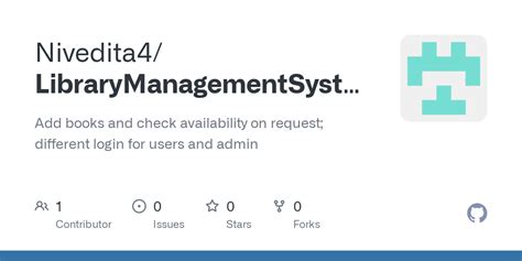 GitHub Nivedita LibraryManagementSystem Master Add Books And Check Availability On Request
