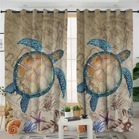 Order Seabed Turtle Window Curtain From Brightroomy Now