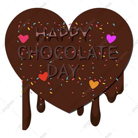 행복 초콜릿 하루 편지와 요소와 Lequid 컬러 심장 초콜릿 Lequid 색상 타이포그래피 세계 초콜릿 날 2022 Png 일러스트 및 벡터 에 대한 무료 다운로드