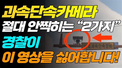 과속단속카메라 절대 안찍히는 2가지 방법 경찰이 이 영상을 싫어합니다 확인하고 과태료 조심하세요 Youtube