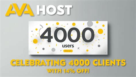 Ava Hosting 14 OFF Discount For Celebrating 4000 Active Clients VPS