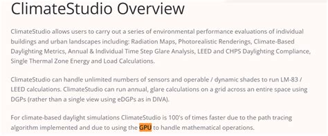 Climate Studio Grasshopper Under Utilization Gpu Grasshopper Mcneel
