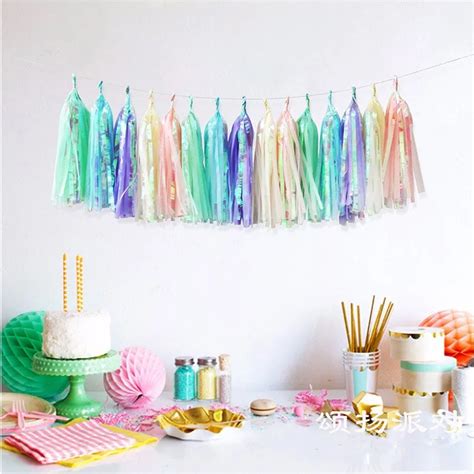 20 Pcs 유니콘 무지개 빛깔의 술 갈 랜드 파스텔 레인보우 컬러 캔디 바 1 생일 졸업 2019 달콤한 16 웨딩 파티 장식배너 스트리머 And 컨페티 Aliexpress