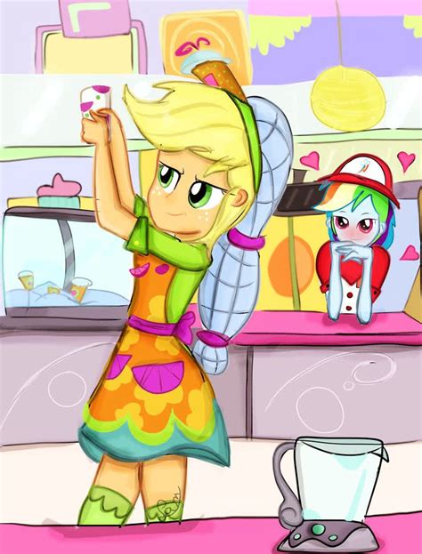 2333304 Safe Artistsamyvillaly Applejack Rainbow Dash Eqg