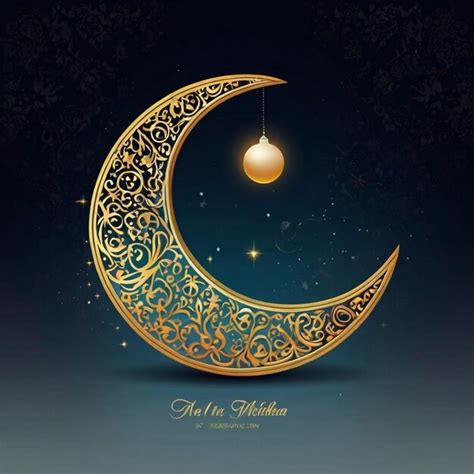Premium Photo Decorative Eid Moon For Holy Festival Background